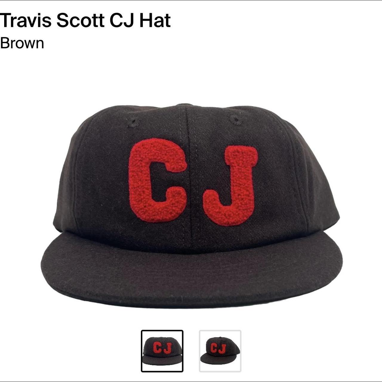 Travis Scott CJ Hat SS22 Color: Brown, Red CJ... - Depop