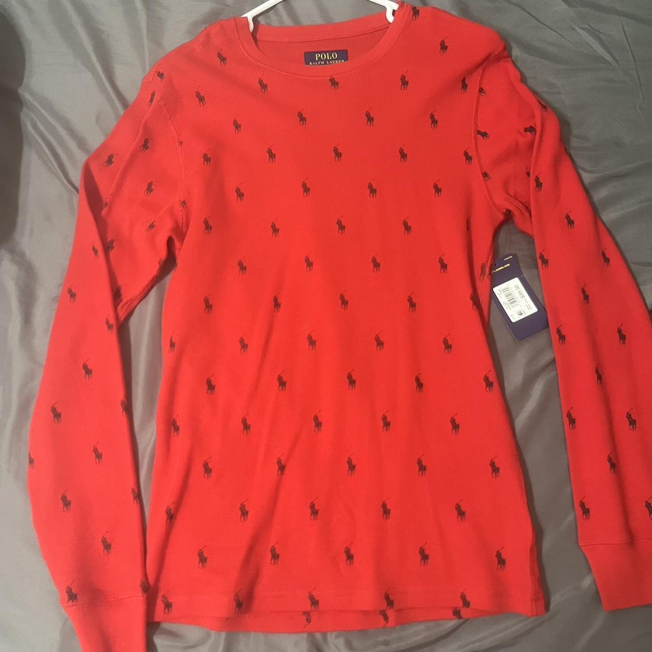 Red polo sweater - Depop