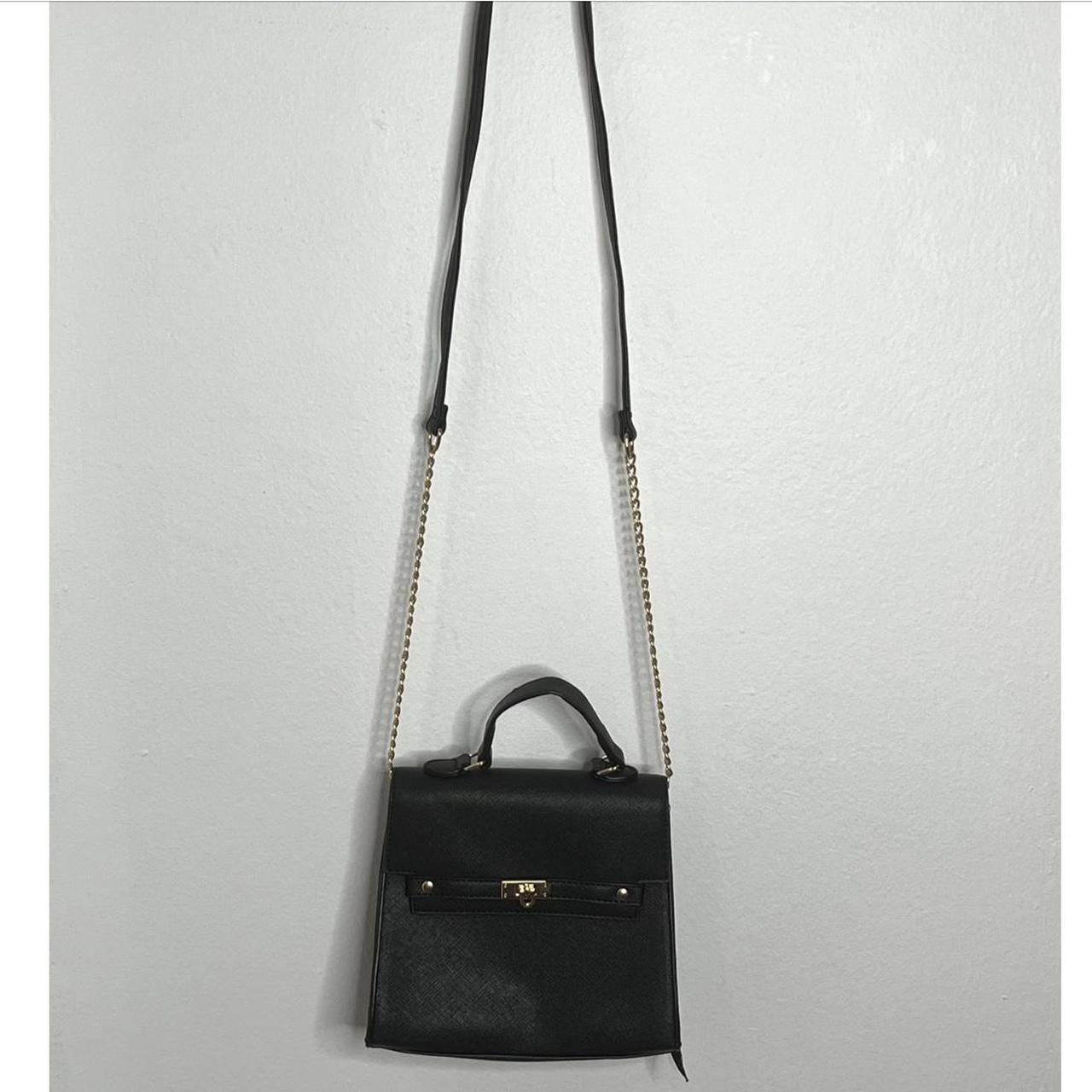 Black Square Bag with Shoulder Strap NWT Brand:... - Depop