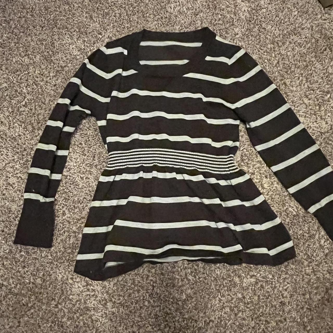 Adorable brown and blue sweater no tags fits size... - Depop