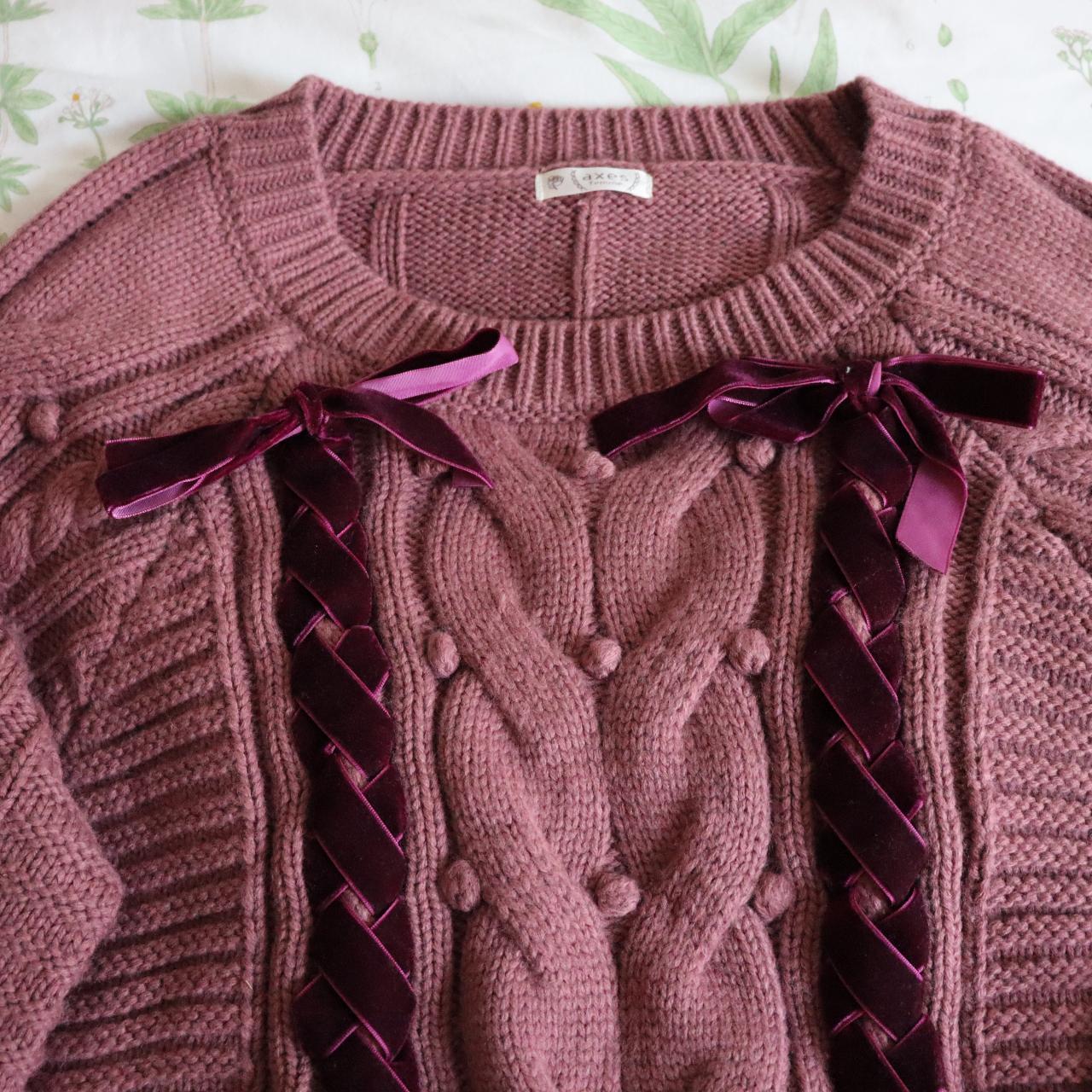 This dusty pink sweater from axes femme is the most... - Depop