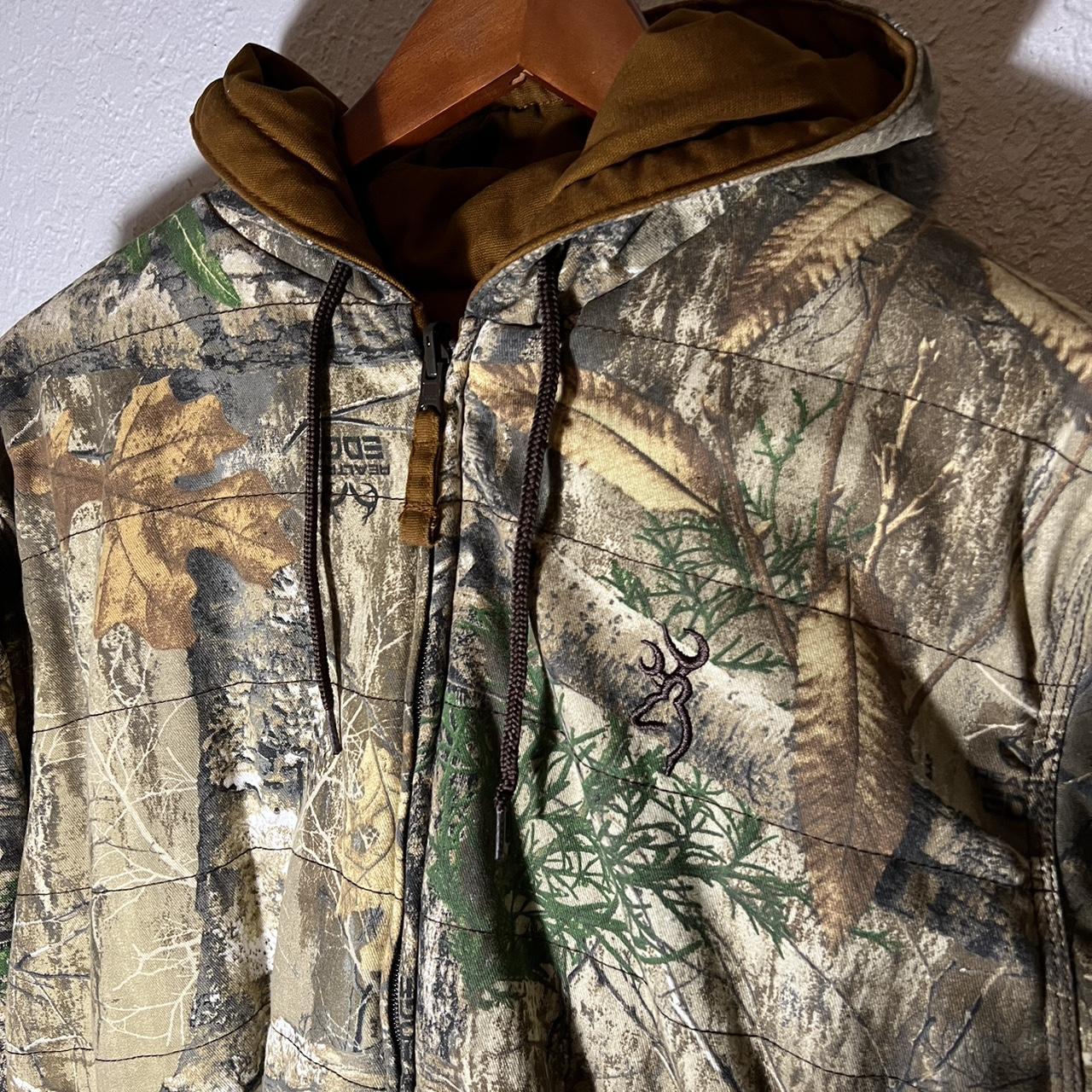 Browning Reversible Camo Hunting Duck Hooded... - Depop