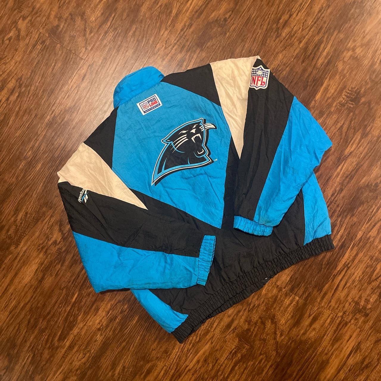 vintage 90s carolina panther pro line nfl reebok... - Depop