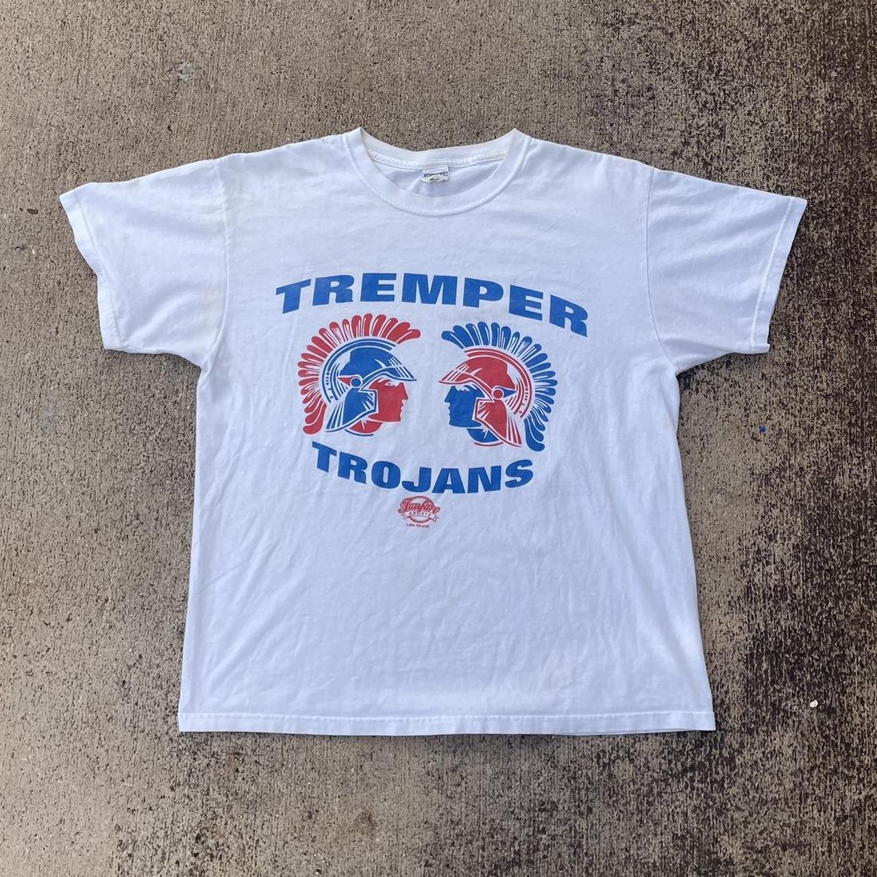 1970s Tremper Trojans high school football tee... - Depop