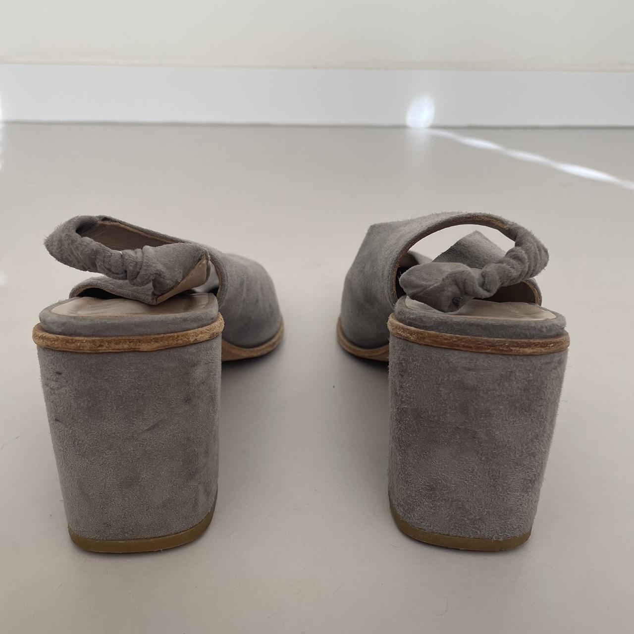COS grey suede heels. Size 38. - Depop