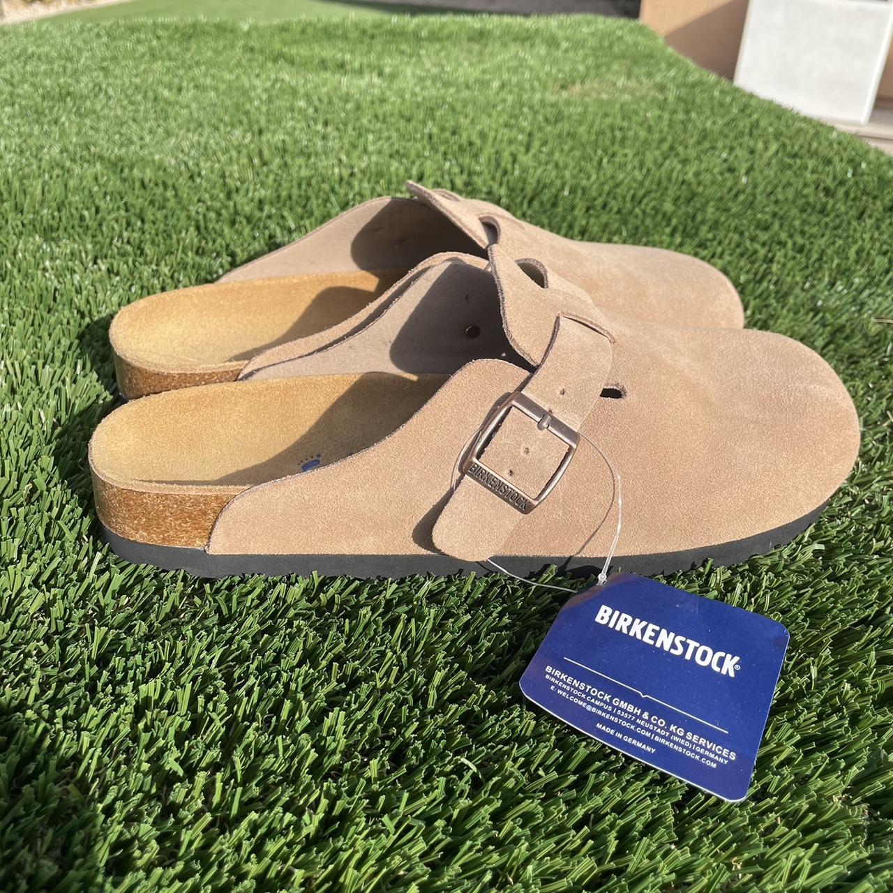 Brand New Birkenstock Boston Clogs in the tan... - Depop