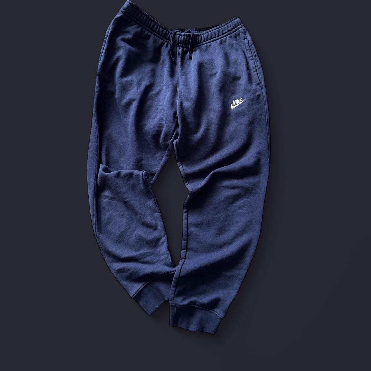 Navy blue Nike sweatpants with drawstring brand new... | Depop