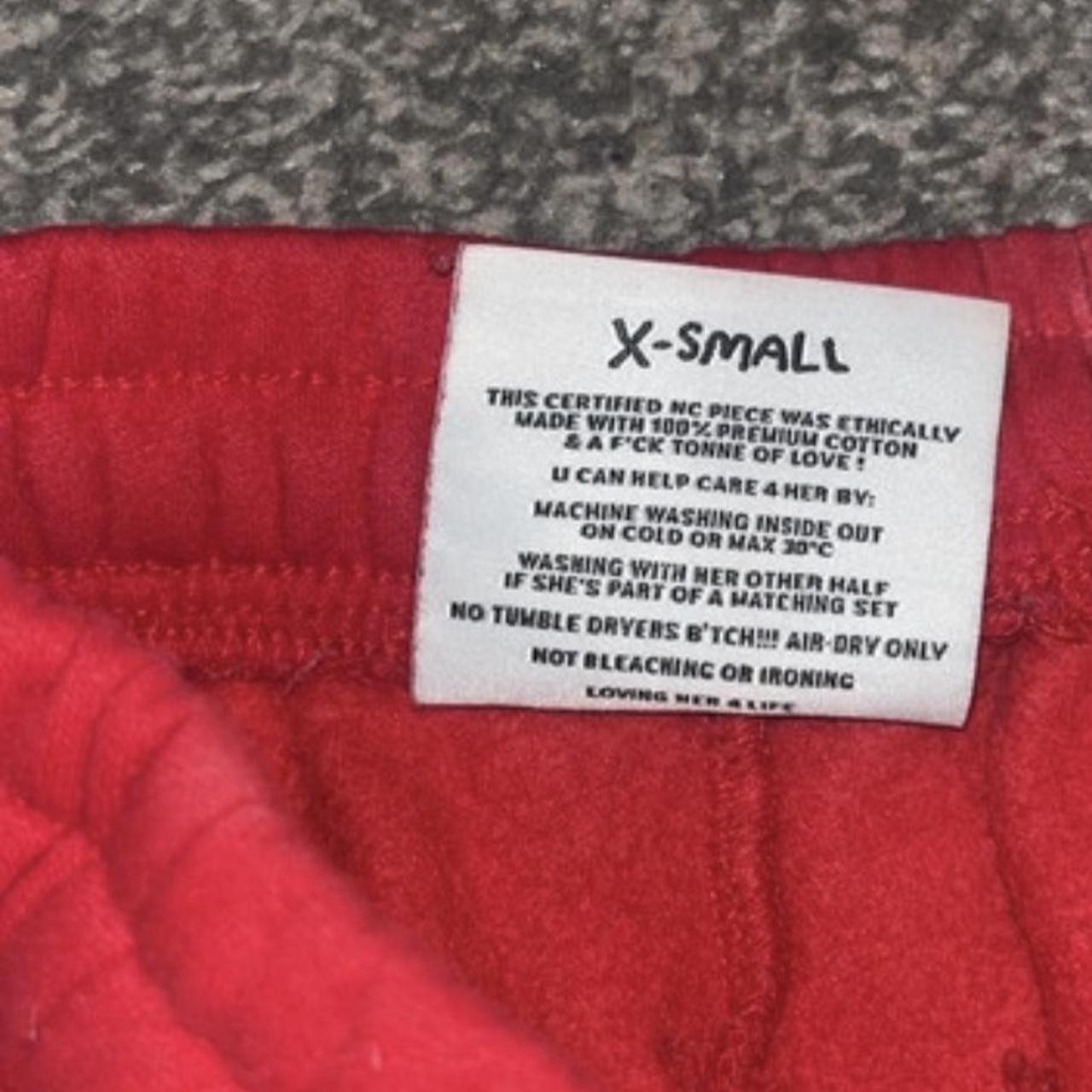Red named collective joggers,x-small - Depop