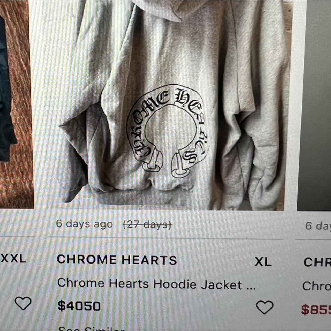 Chrome hearts size large hoodie Great condition!... - Depop