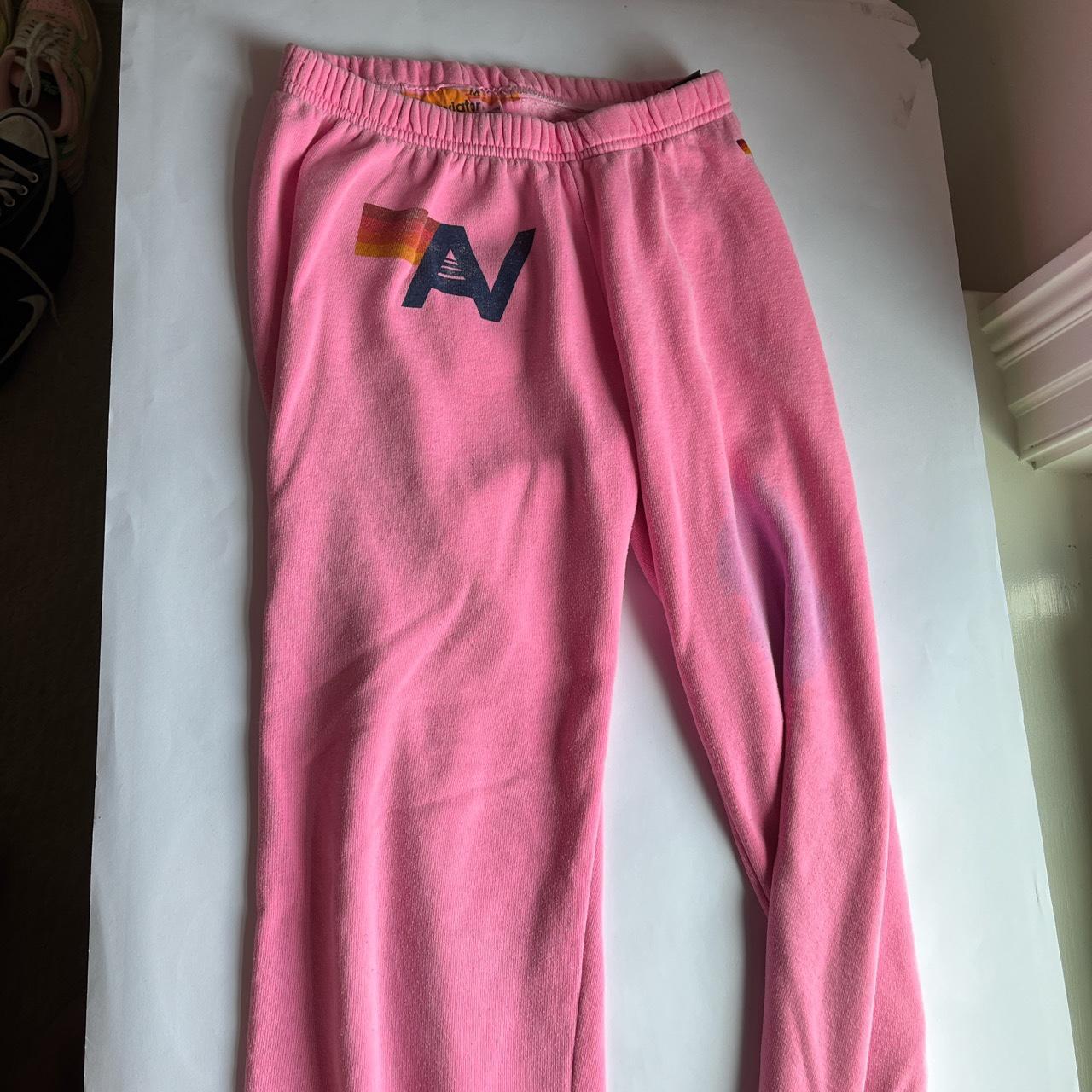 Pink AV sweats - Depop