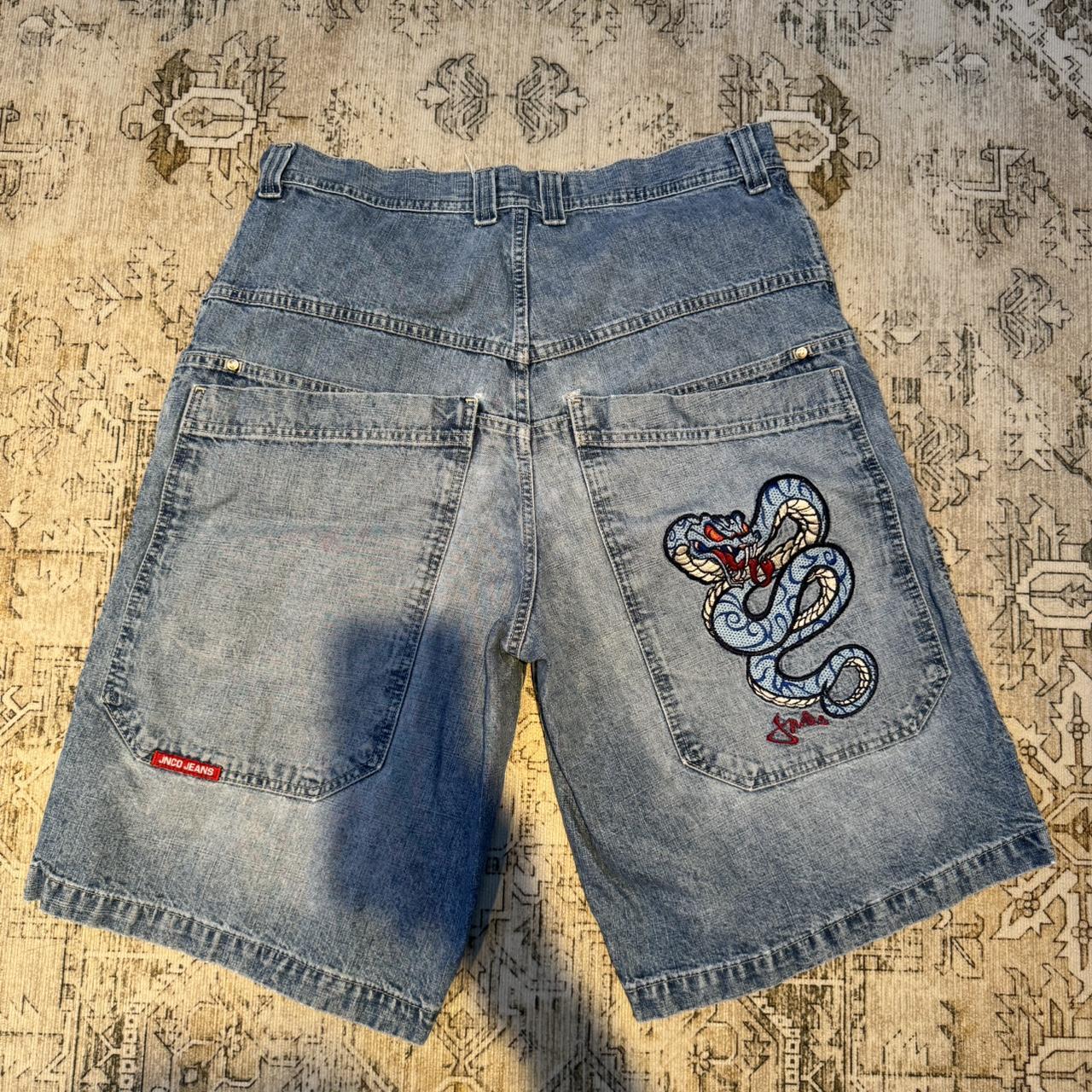 vintage snake jnco shorts there a 38 fit tts lmk if... - Depop