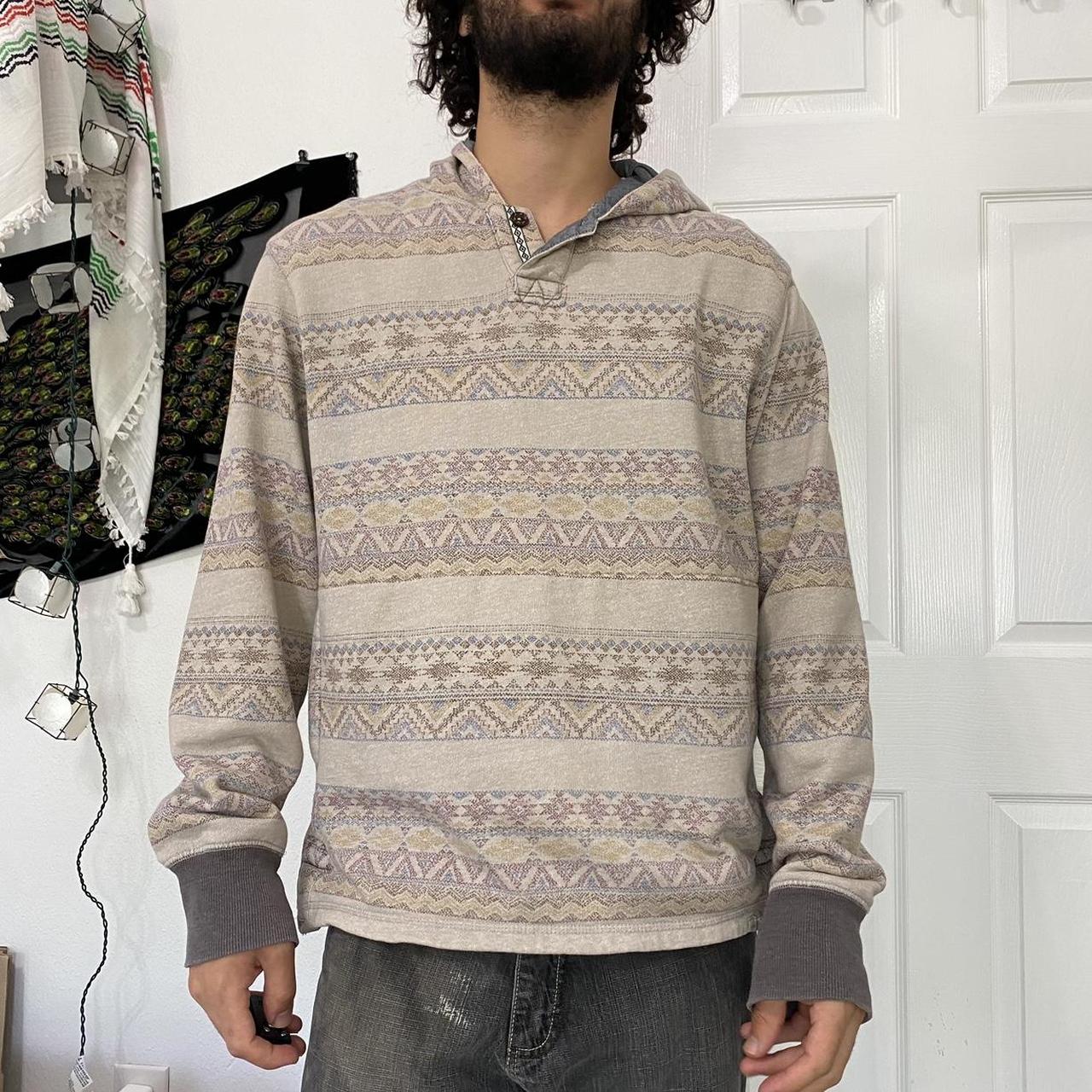 90s native print hoodie xl L: 28” W: 22” - Depop