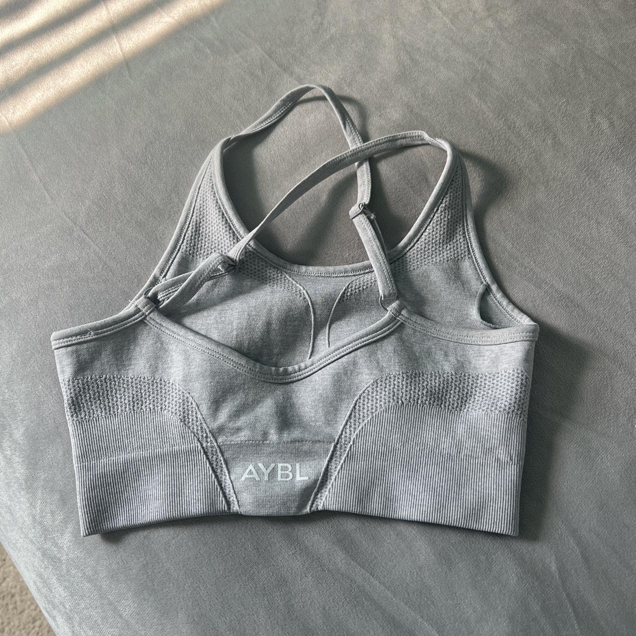 brand new light grey aybl sports bra SIZE :... - Depop