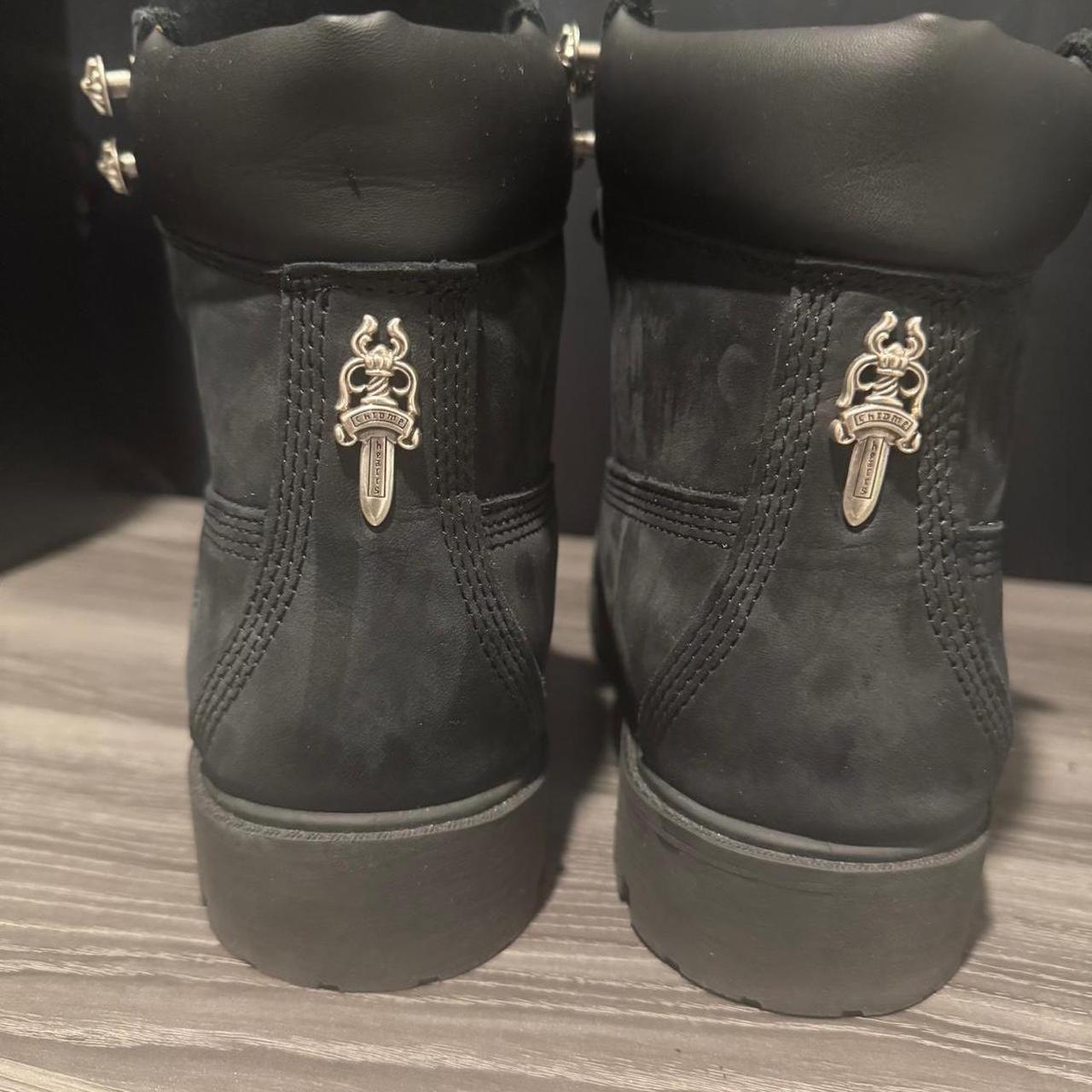 Chrome Hearts Timberlands size-9 MEN has space can... - Depop
