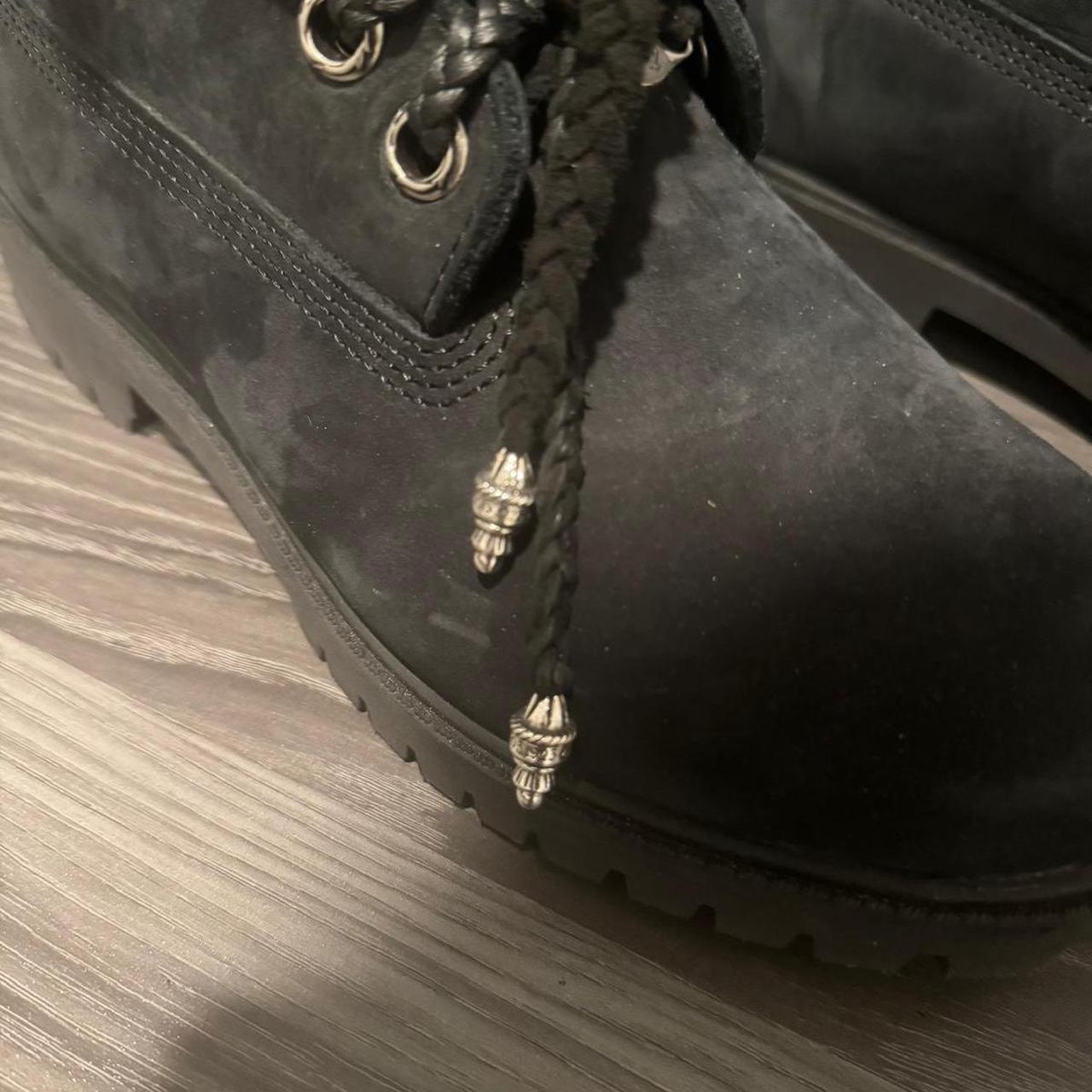 Chrome Hearts Timberlands size-9 MEN has space can... - Depop