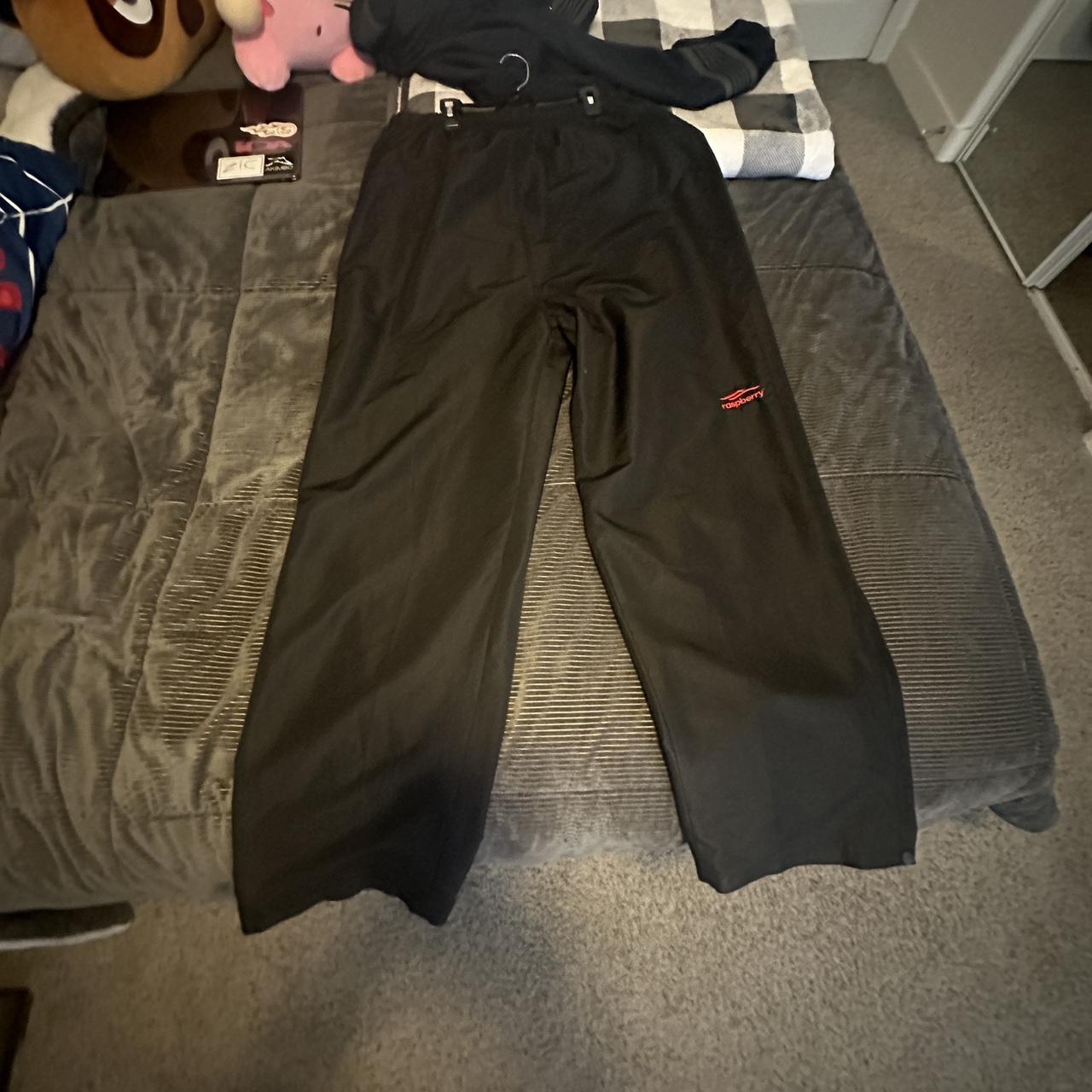 gv gallery gold + vintage parachute pants. size L.... - Depop