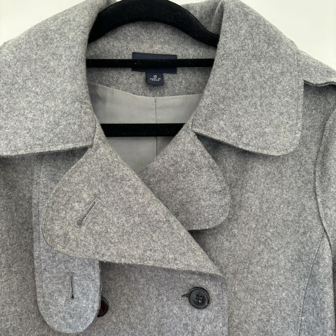 Witchery grey wool bomber jacket. Double breasted... - Depop