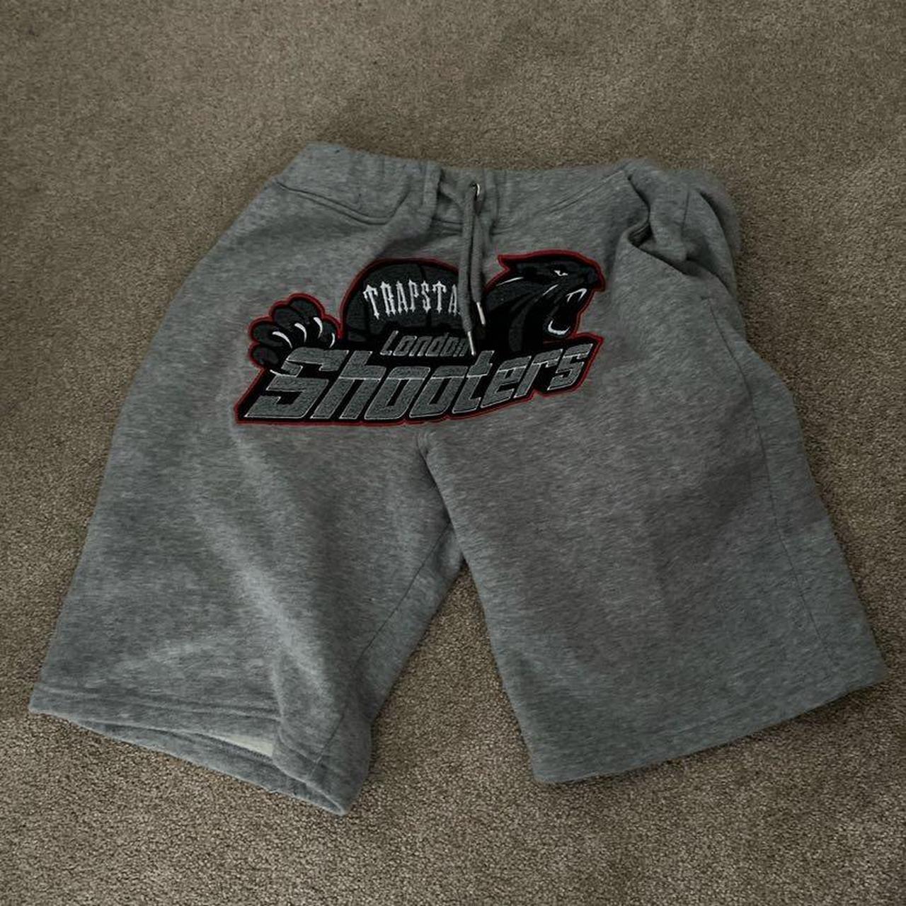Trapstar shooters red and grey shorts #trapstarldn... - Depop
