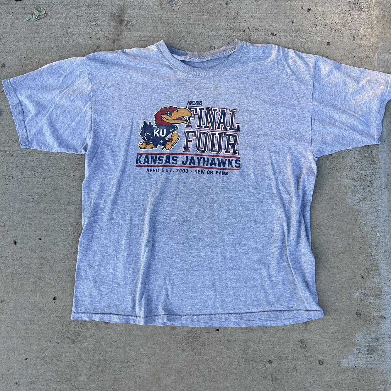 Vintage KU final four shirt Size XL tag cut... - Depop