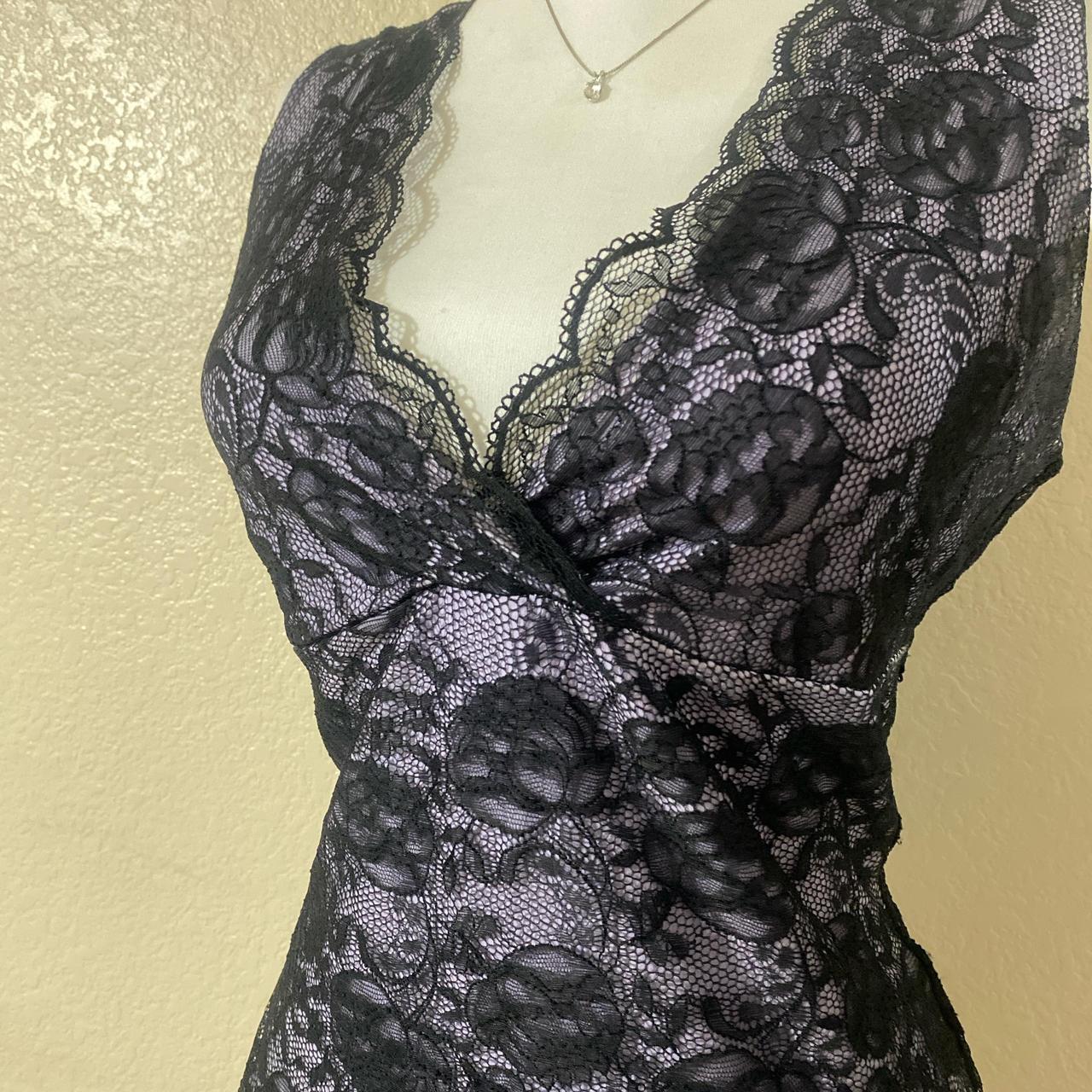 vintage cache purple floral lace top, such an... | Depop