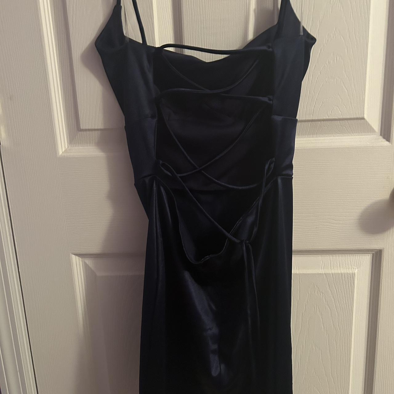 Windsor navy blue homecoming dress - size L but I’m... - Depop