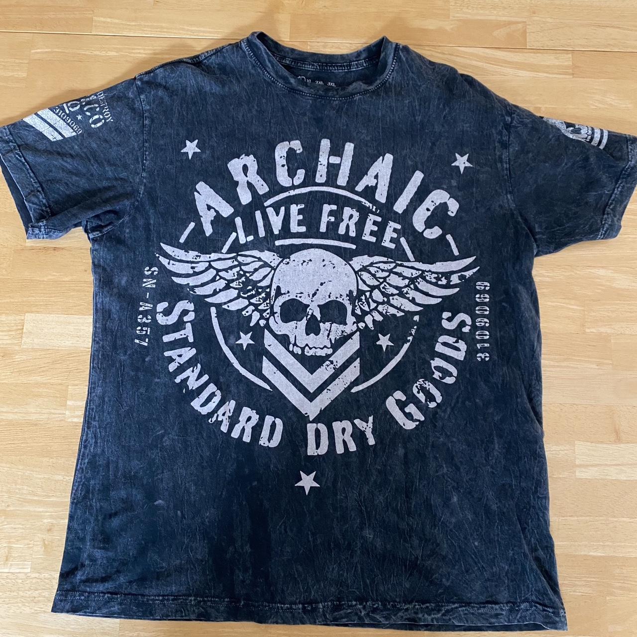 Archaic by Affliction Strong Crest Style Shirt w/... - Depop