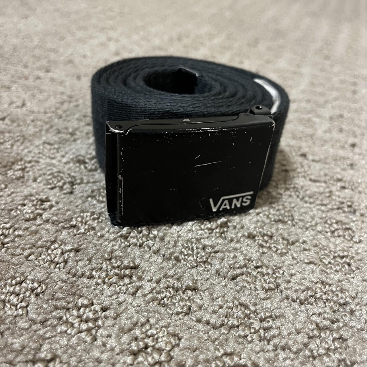 ONE SIZE FITS ALL Black Checkered Vans Belt - Depop