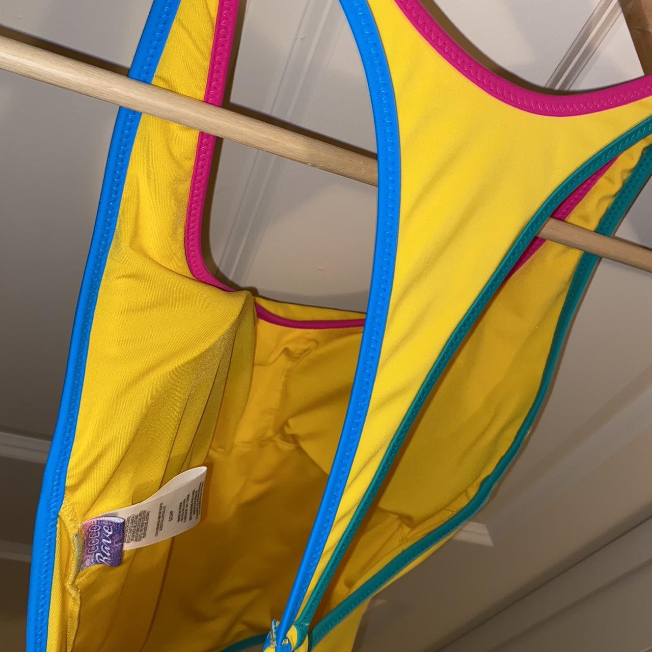 Worn once! Super cute 80s style swimsuit.... - Depop