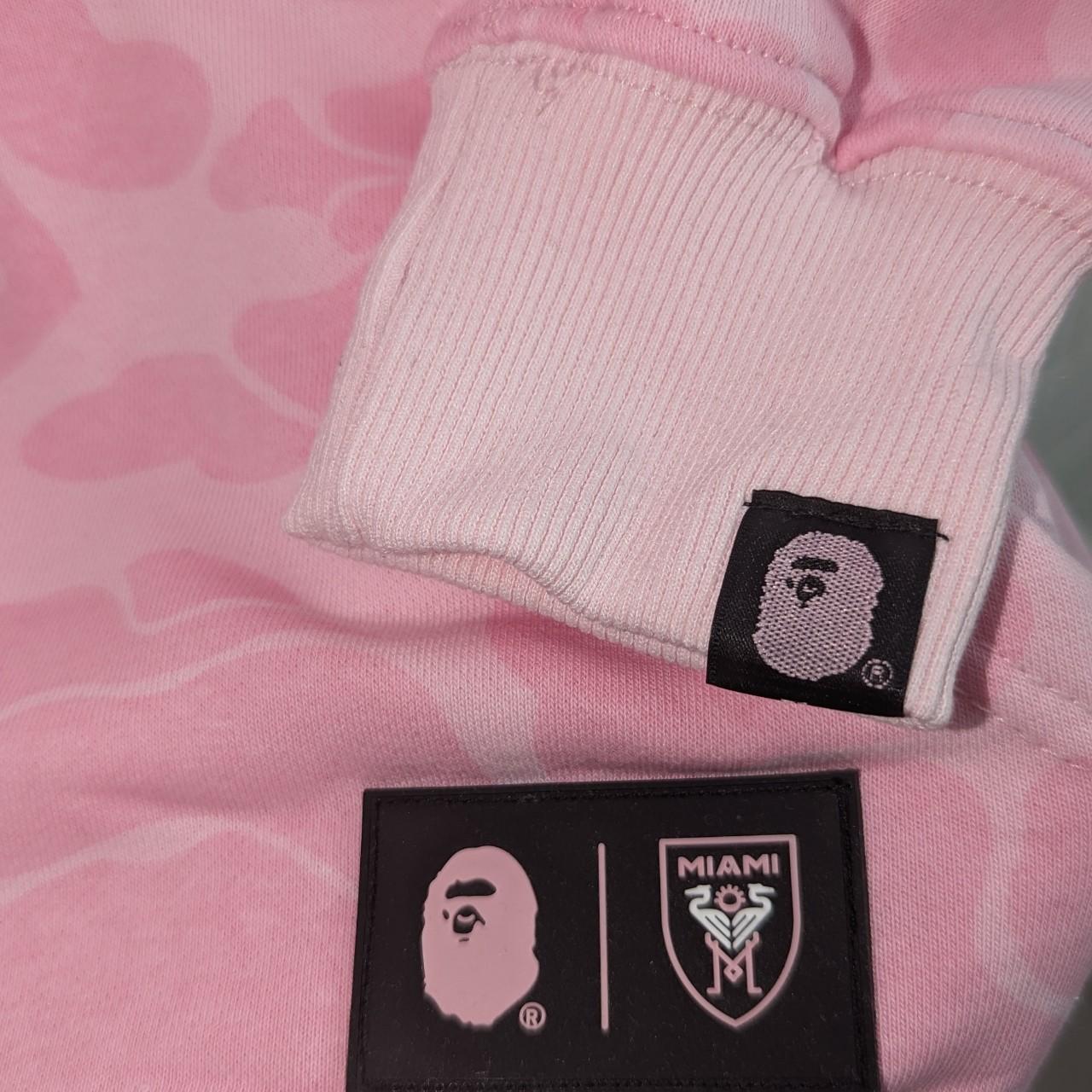 Bape x Inter Miami Hoodie pink camo A bathing ape... - Depop