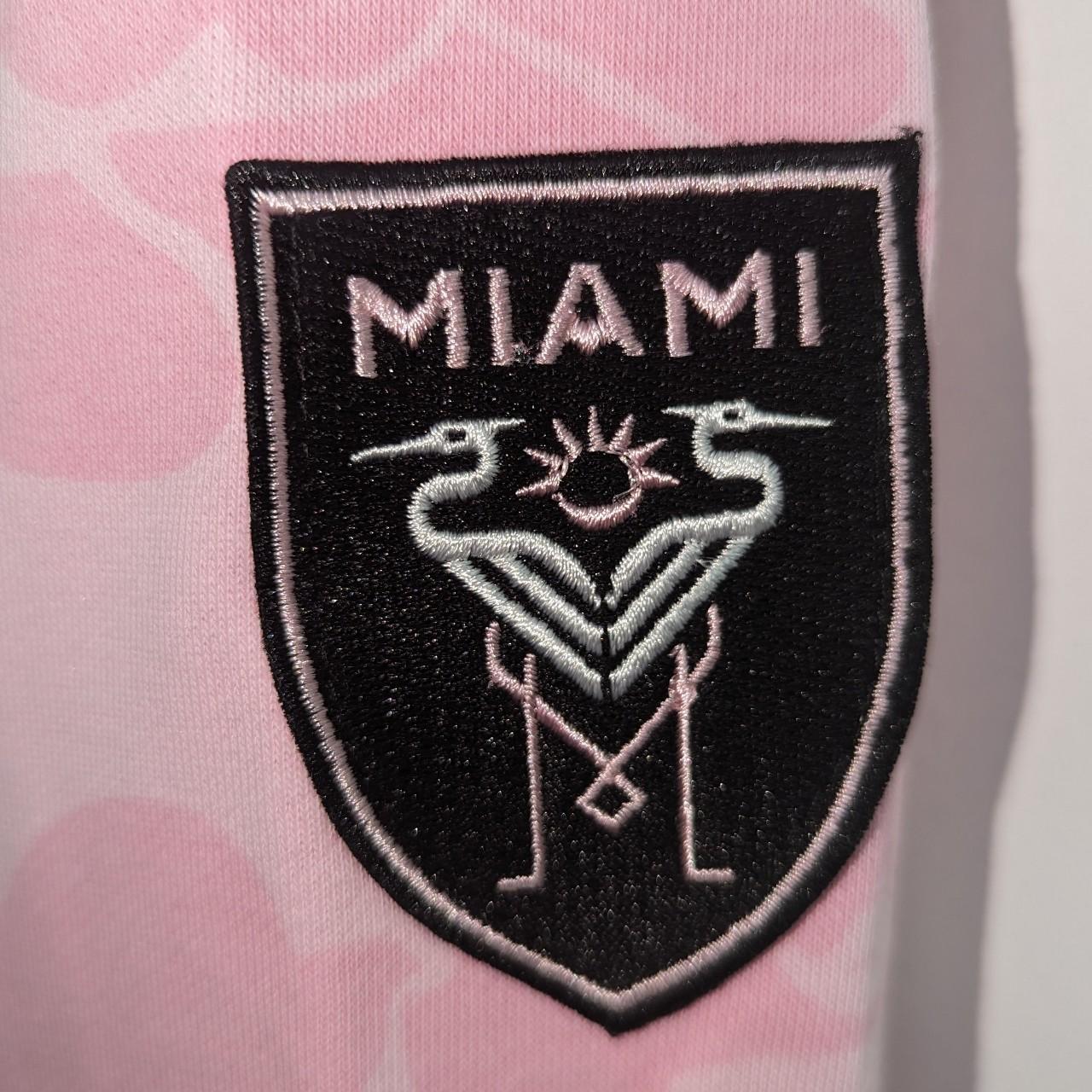Bape x Inter Miami Hoodie pink camo A bathing ape... - Depop