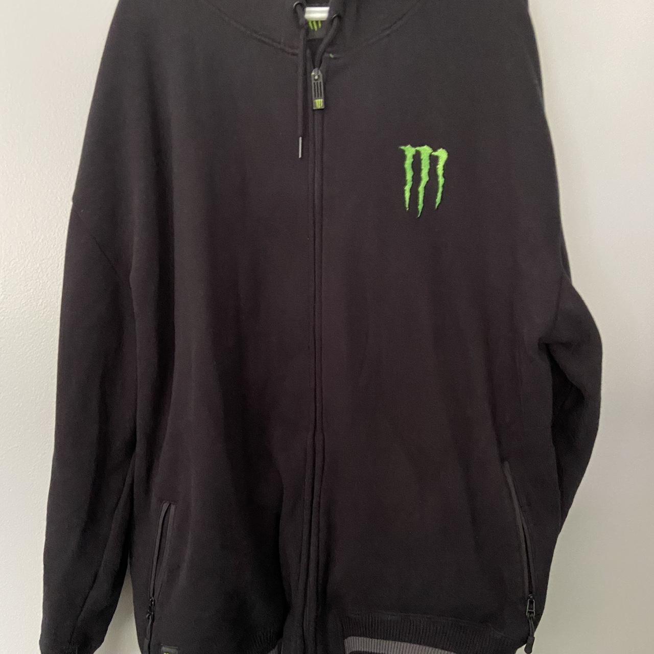 Monster Energy zip up hoodie Size: XXL Color: Black,... - Depop