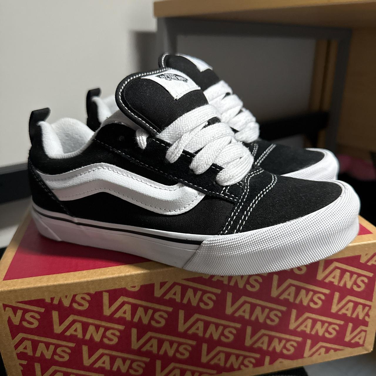 big kids vans knu skool size 3.5 / worn once /... | Depop