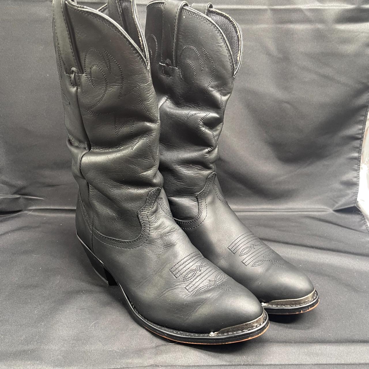 Vintage Women's Durango Style RD540 Black Leather... - Depop