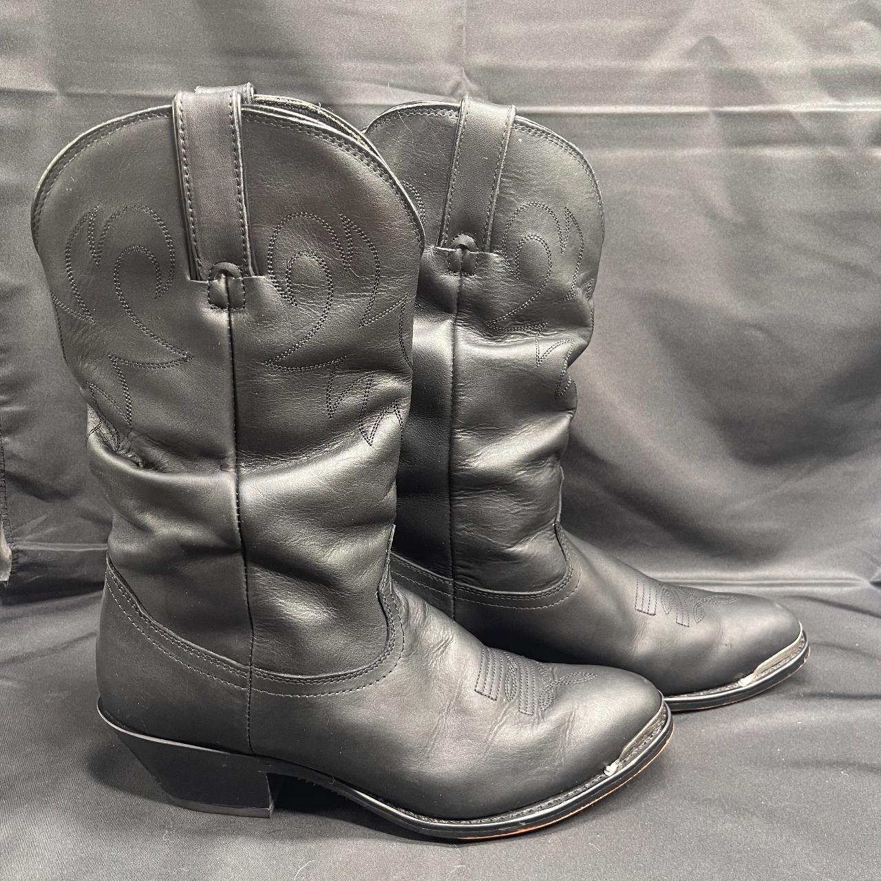 Vintage Women's Durango Style RD540 Black Leather... - Depop