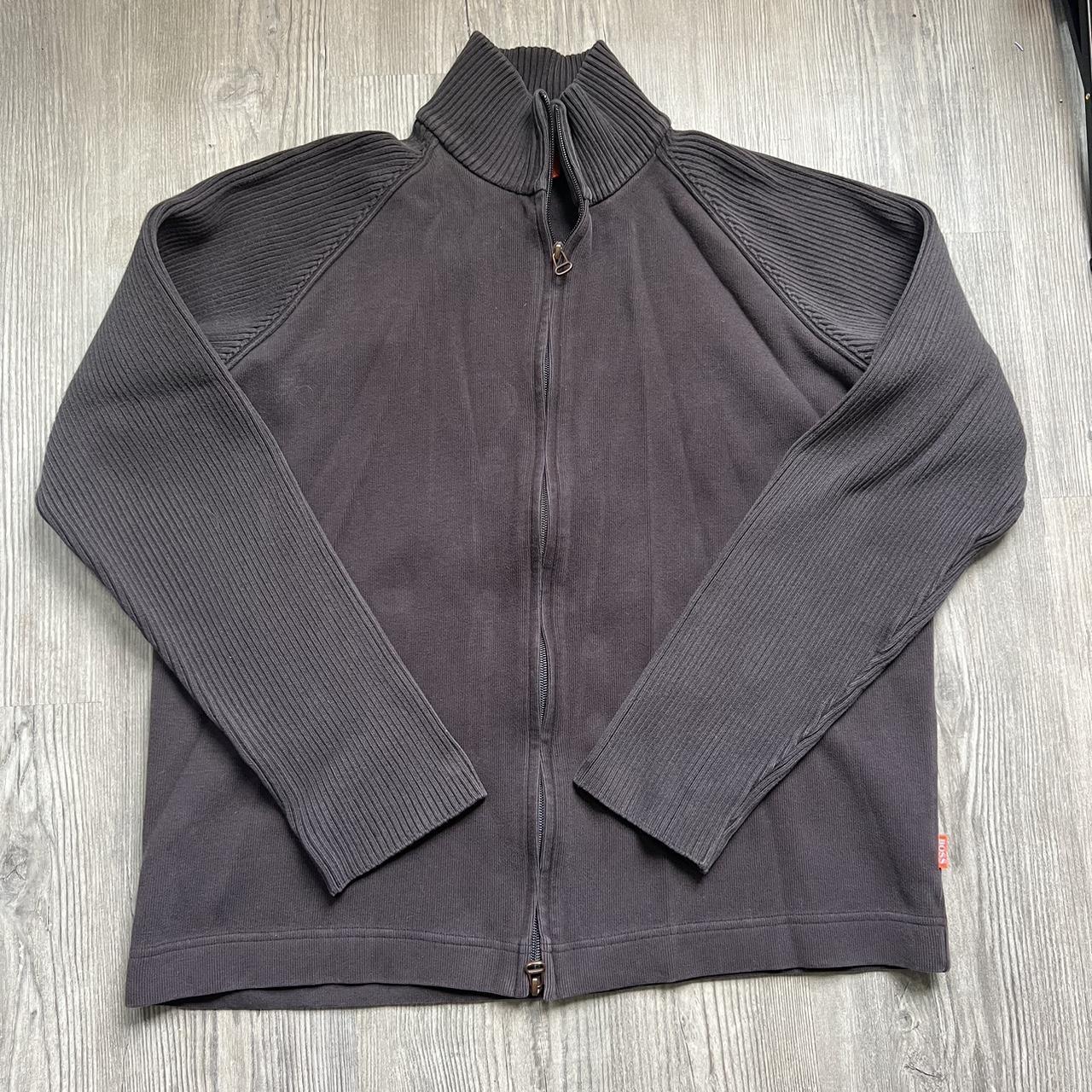 Hugo Boss Brown Heavyweight zip up jacket Mens size... - Depop
