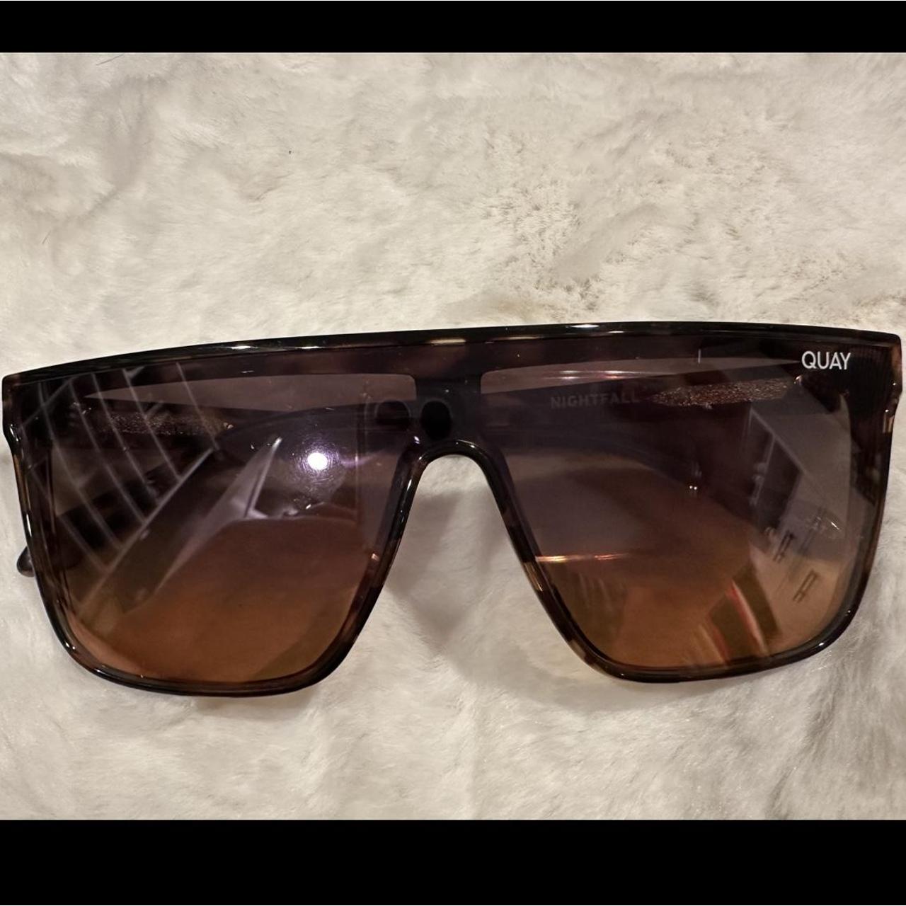 Quay Sunglasses: Nightfall Mirrored Purple Peach... - Depop