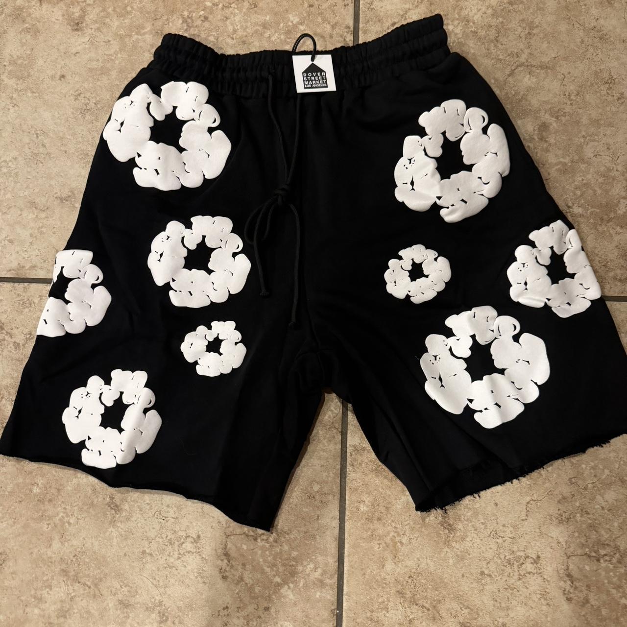 Black denim tears shorts Size Large New With Tags - Depop