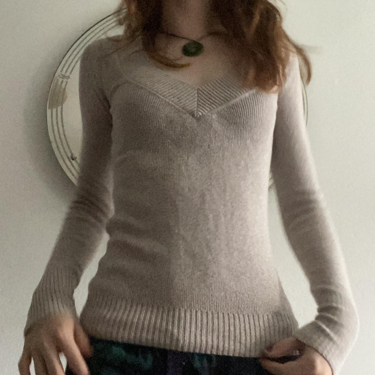 y2k express v neck sweater best for size... - Depop