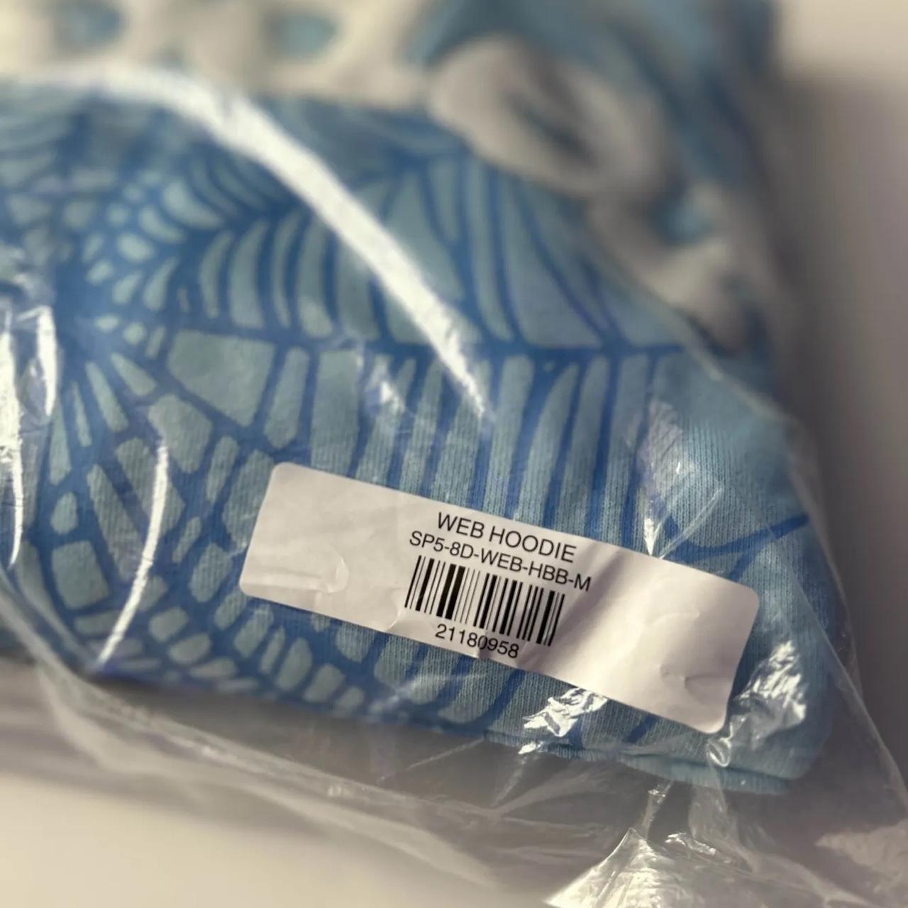 Light blue sp5der hoodie (web design) #sp5der... | Depop