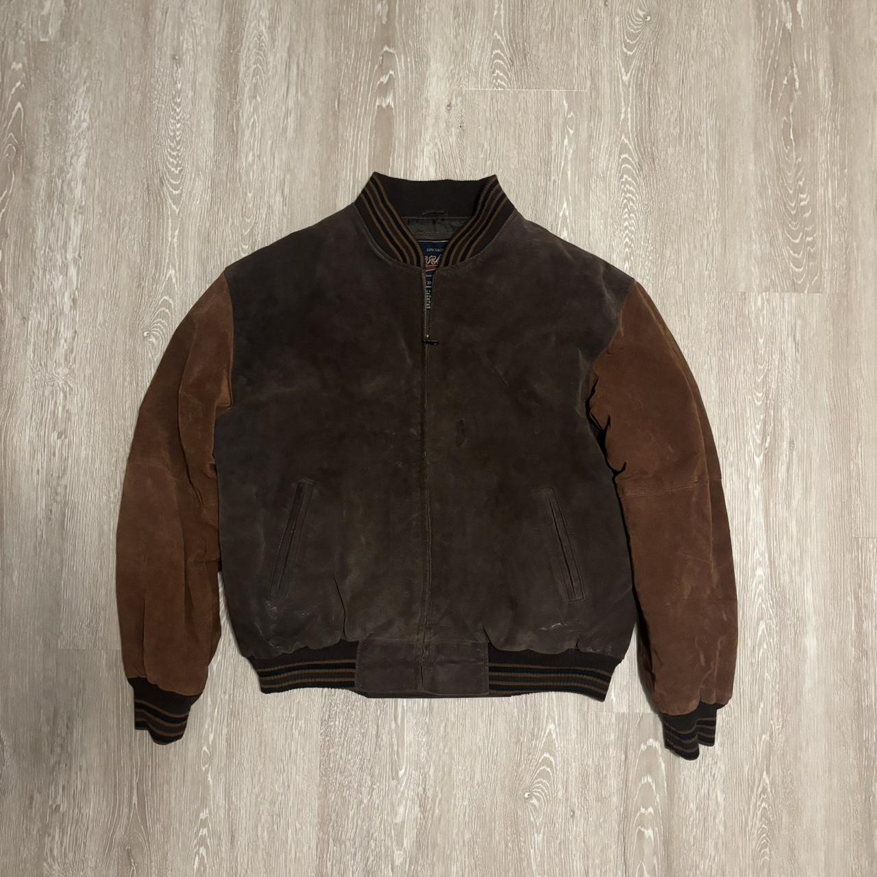 Vintage Brown Varsity Jacket Excellent Quality Size:... - Depop