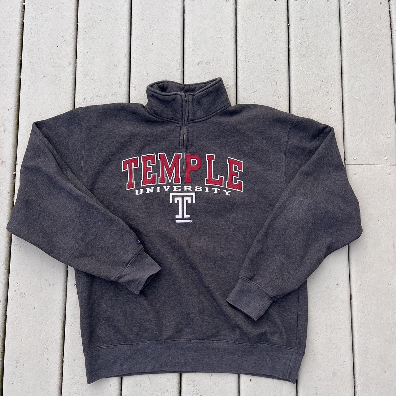 Temple Quarter Zip Mens Size L Excellent Condition - Depop