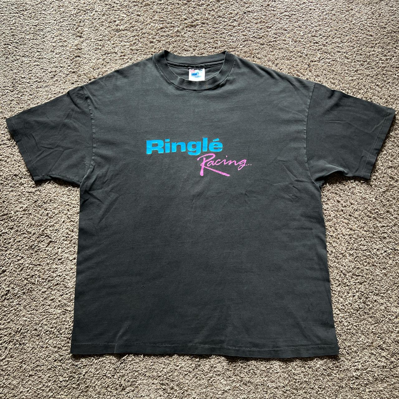 Vintage 90s Single Stitch “Ringle Racing” faded... - Depop