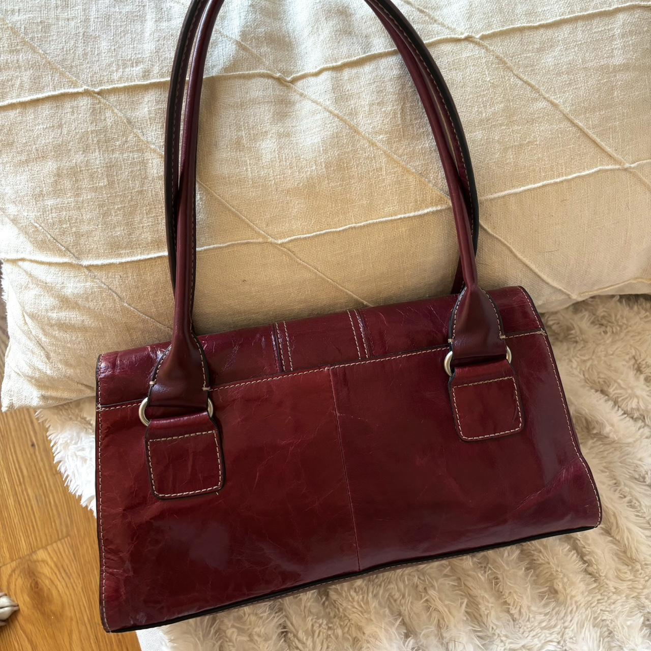 dark red - burgundy shoulder bag - purse... - Depop