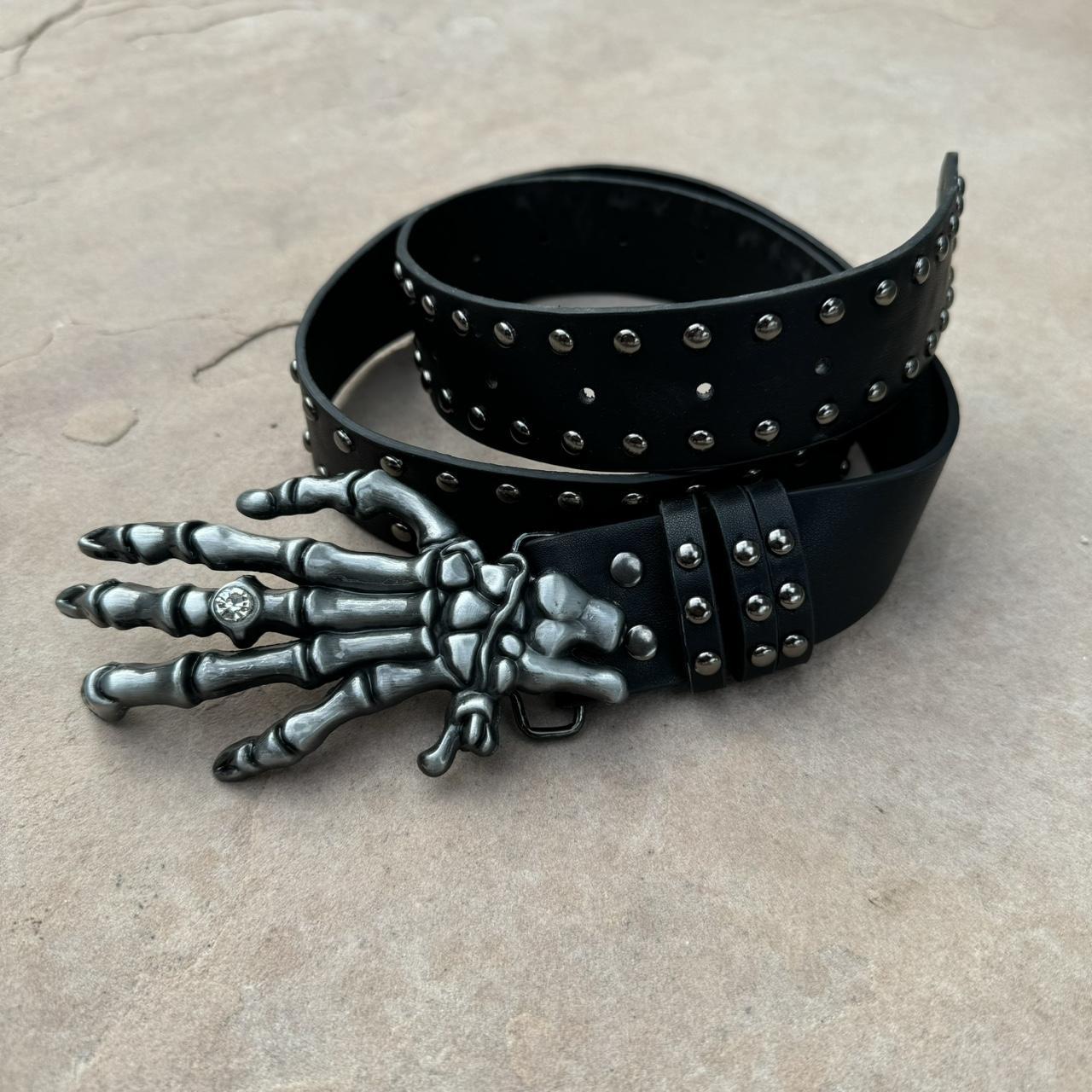 Vintage Y2K skeleton hand belt. Grunge punk emo... | Depop