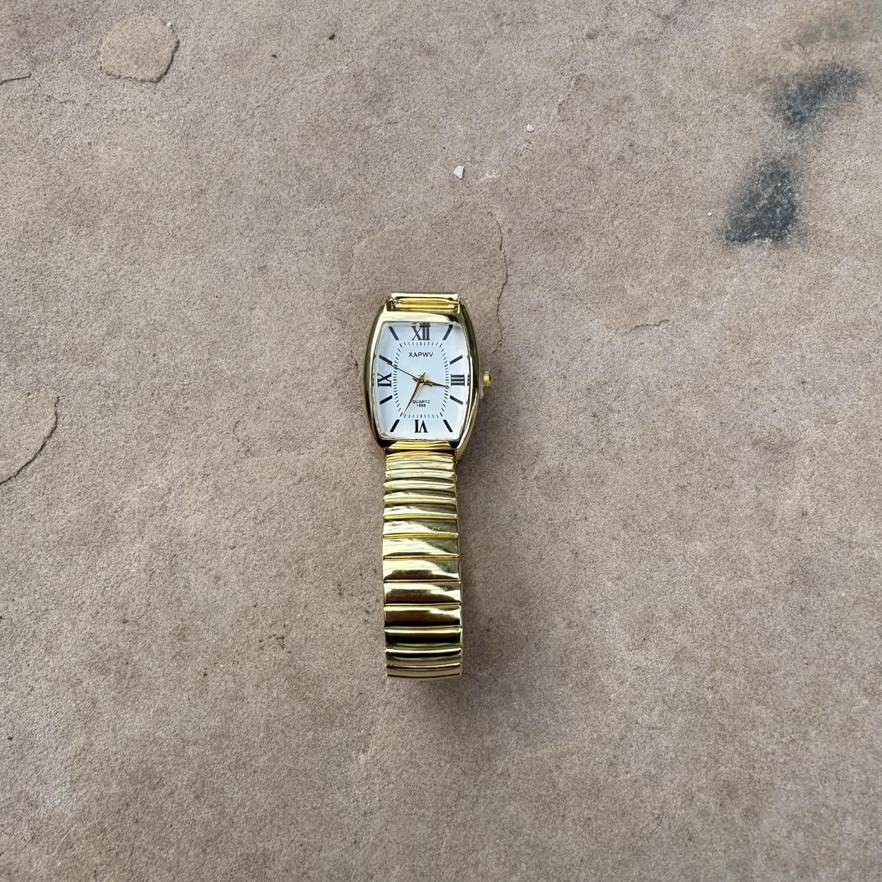 Retro Y2K gold round watch. Minimalist classy retro... | Depop