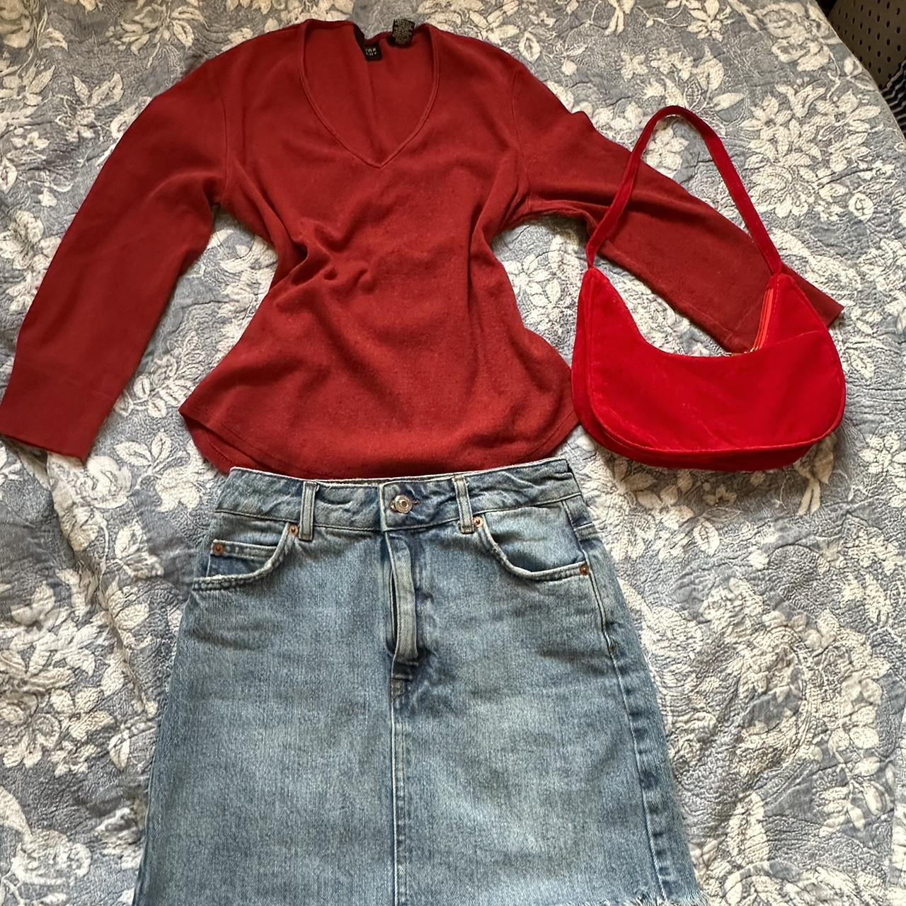 Red velvet purse! Super cute but has a crinkly sound... - Depop