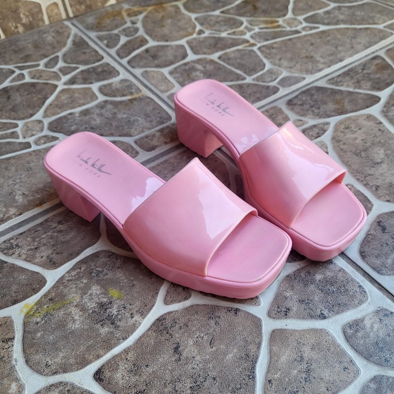 PINK BARBIE INSPIRED VINYL PLATFORM SANDALS 👡... - Depop
