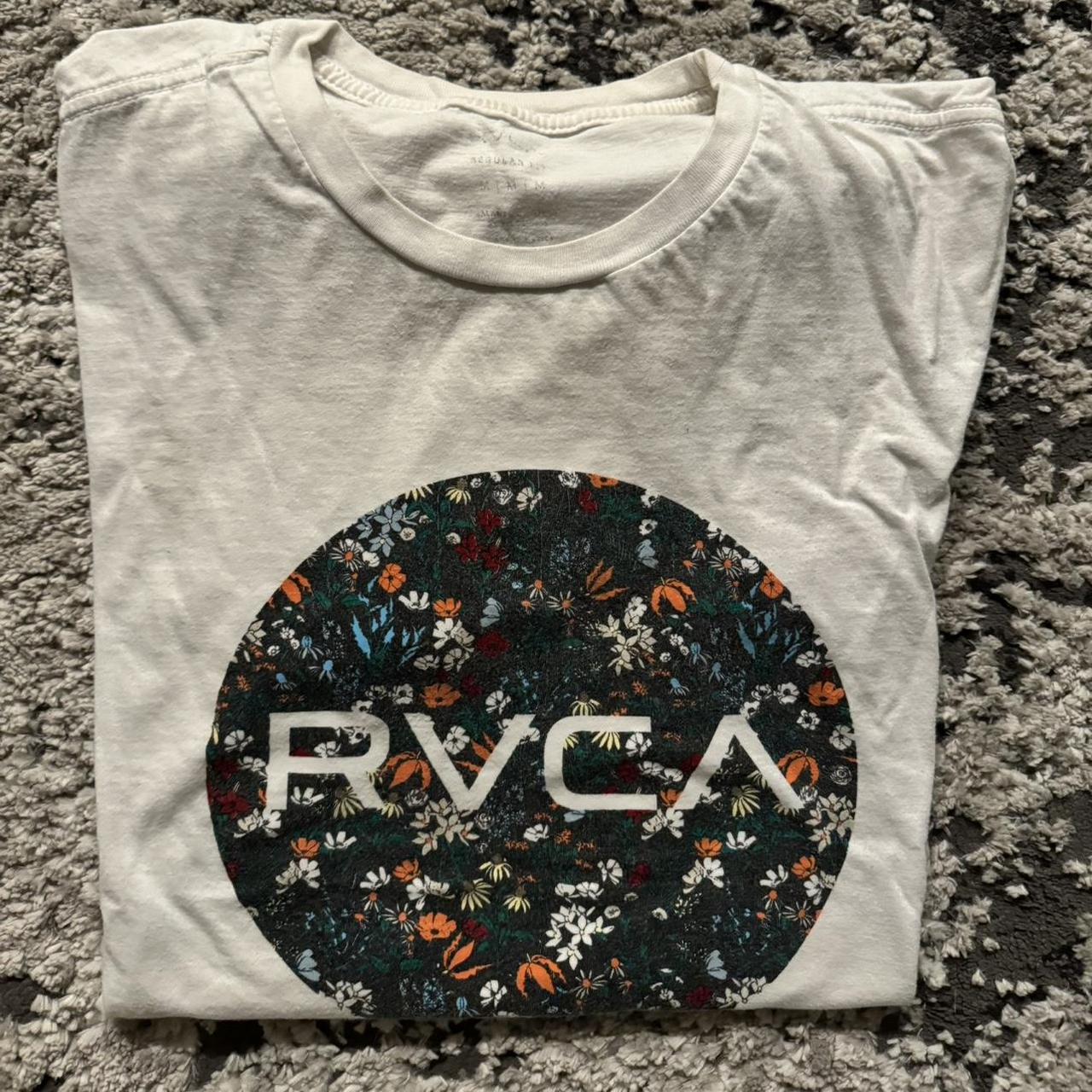 RVCA men’s t-shirt. #surfing #art #design #floral #RVCA | Depop