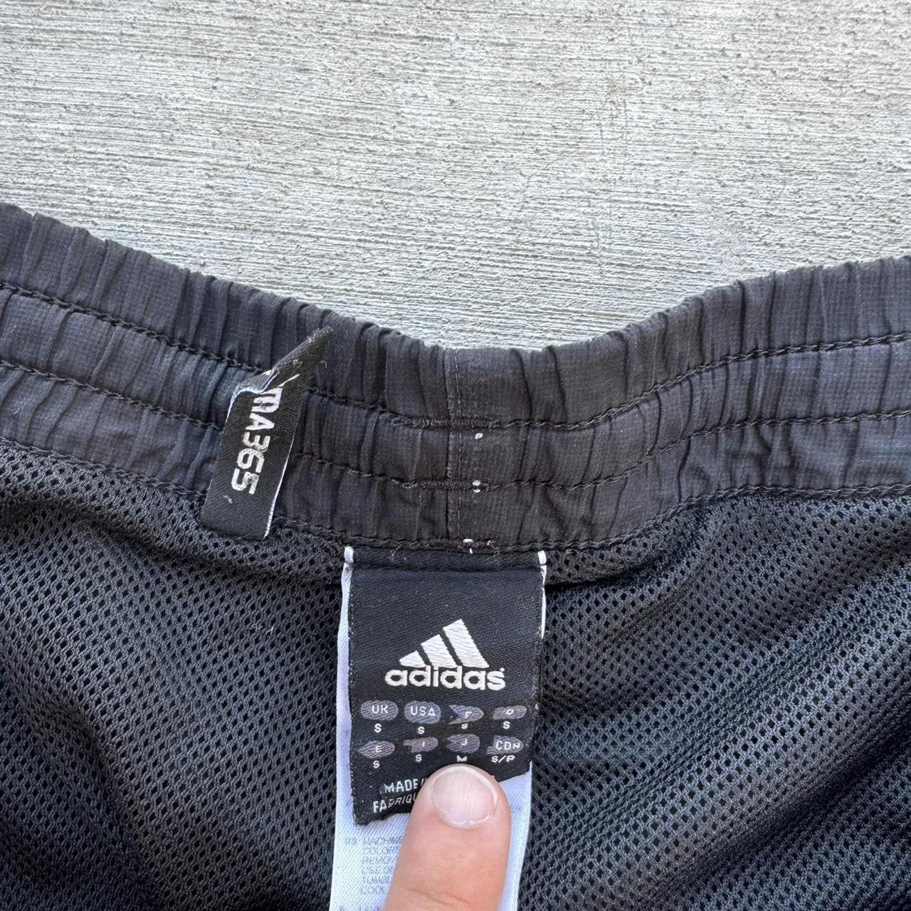 Grunge Y2K emo Adidas Black Baggy Sweatpants Size... - Depop