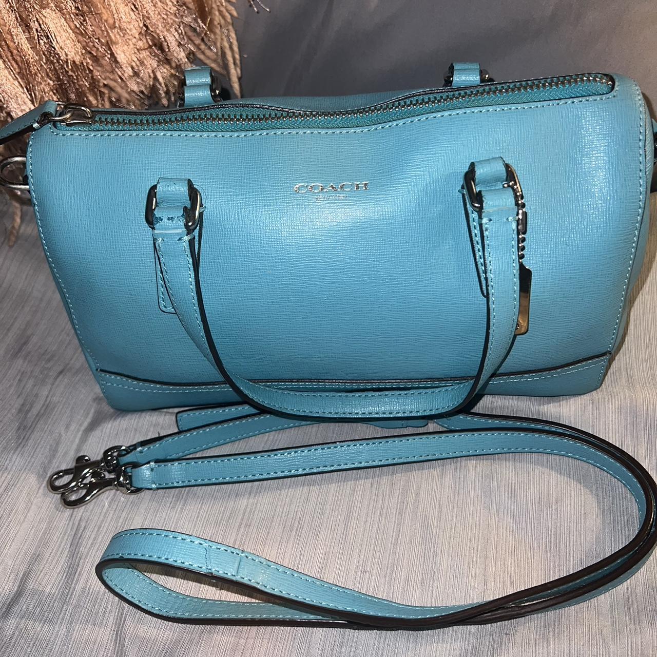 COACH TEAL/AQUA ROWAN CROSSBODYY comes with strap - Depop